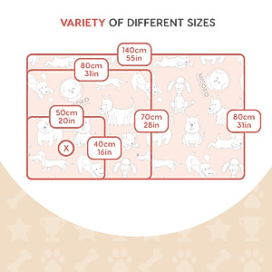 Washable Pee Pads for Dogs and Cats - Reusable Puppy Pads for Training, Super Waterproof Mat for Dog Play, Anti Slip Pad for Crate Indoor, 31.5 x 55.12 inch, 1pcs, Puppies