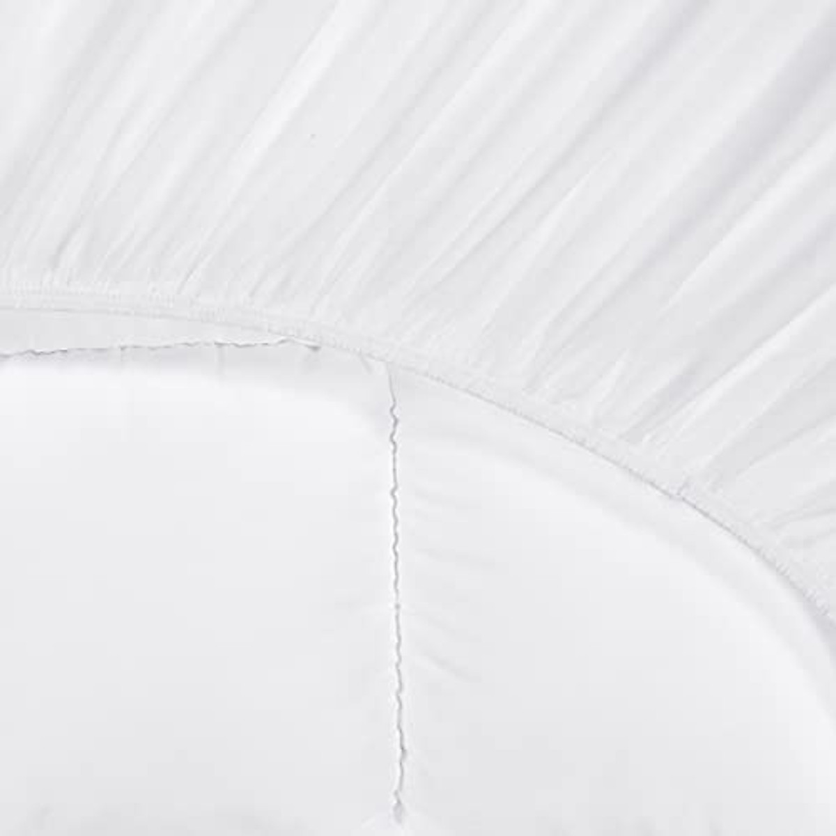 SERTA Down Illusion Soft Hypoallergenic 2 inch Pillowtop Simple Fit Mattress Topper, Queen, White