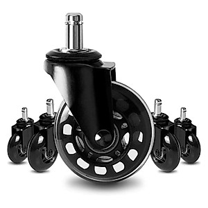 Casters Swivel casters Heavy Duty 5pcs Office Chair Casters Hard Floor Casters Wheels for Swivel Chair Wheel for Office Desk Chair casters Workbench