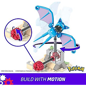 Mega Pokémon Building Toys Set, Zubat’s Midnight Flight with 61 Pieces, 1 Poseable Character, 5 Inches Tall, for Kids