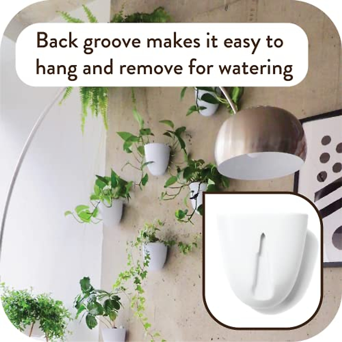 Make Good Virgo Wall Planters (Set of 3) - Easy to Water and Install - Lightweight - Design Your Own Vertical Garden - Melamine Plastic