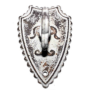 CTW Vintage Key Metal Hooks Set of 4, Antique White