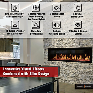 Modern Flames Orion Slim 60-Inch Linear Built-in Electric Fireplace (OR60-SLIM)