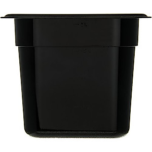 Carlisle FoodService Products 3068503 Plastic Food Pan, 1/6 Size, 6 Inches Deep, Black