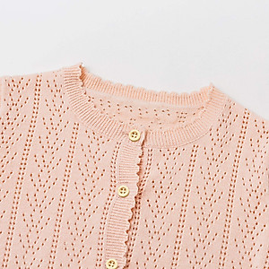 Simplee kids Baby Girl Thin Sweater Solid Cardigans Baby Girls Long Sleeve Coat Cardigan for Spring 2-3 Years