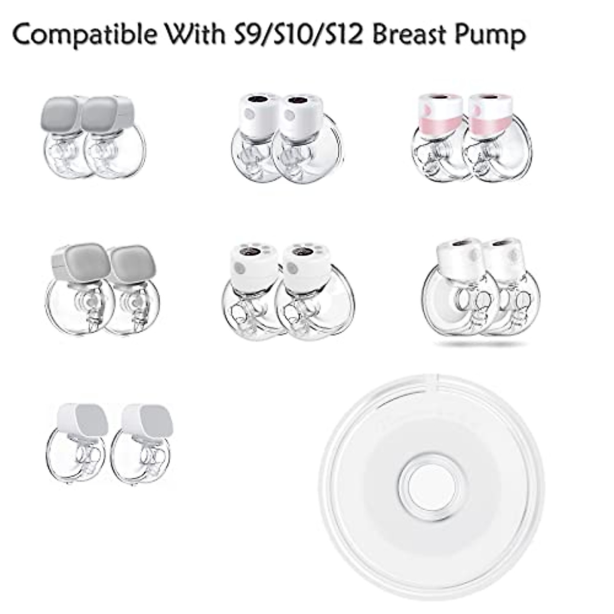 Bwcece Breast Pump Flange 27mm Compatible with S9/S9 Pro/S12/S12Pro Wearable Breast Pump Accessories.Wearable Breast Pump Shield/Flange Insert Replacement.S9/S9Pro/S12/S12Pro Parts Replace,27mm(2PCS)