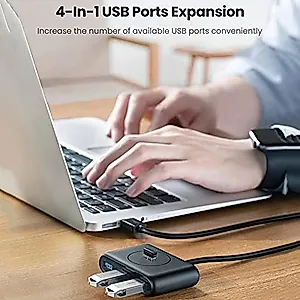 SHYPT USB Hub 4-Port USB 3.0 High-Speed USB Splitter for Hard Drives USB Flash Drive Mouse Keyboard Extend Adapter USB 3.0 Hub