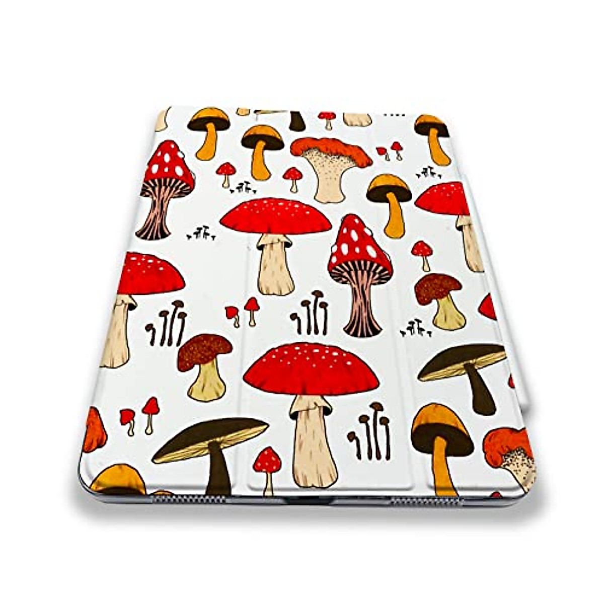 Cute Mushroom Toadstool Pattern Case Compatible with All Generations iPad Air Pro Mini 5 6 11 inch 12.9 10.9 10.2 9.7 7.9 Plastic Fabric Cover Slim Smart Stand SN1058 (8.3" Mini 6th gen)