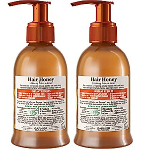 Garnier Whole Blends Honey Treasures Split End Hair Treatment Leave-In Repairing Serum & Heat Protectant, Visible Results, 10.2 Fl Oz (Pack of 2)