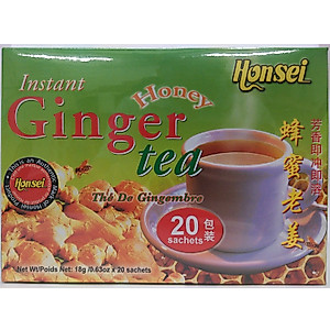 Honsei Instant Ginger Honey Tea, 40 Count