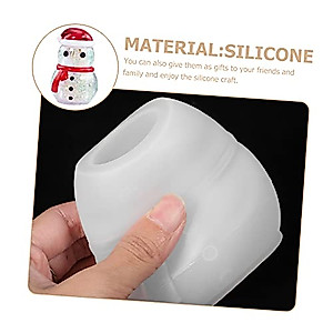 FAVOMOTO 2 Sets Snowman Jar Mold Tray Resin Mold Resin Tray Molds Ring Holder for Jewelry Snowman Candy Jar Molds Snowman Storage Bottle Fruit Bowl Resin Molds Storage Bottle Silicone Mould