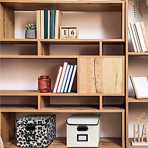 File Organizer Box - Collapsible File Storage Organizer Box with Lid and Plastic Slide, Portable Hanging Document Filing System Box for Home Office Cabinet Hand Embroidery File Folders box, White