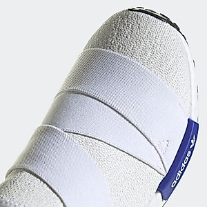 adidas Women's NMD_r1 Sneaker, White/Lucid Blue/Black, 9