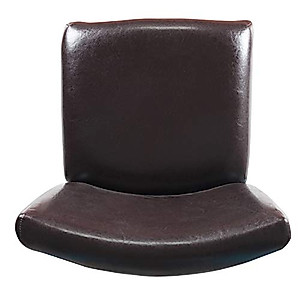 Homepop Home Decor | Classic Counter Height Bar Stools | Faux Leather 24 Inch Bar Stools | Decorative Home Furniture (Brown Faux)