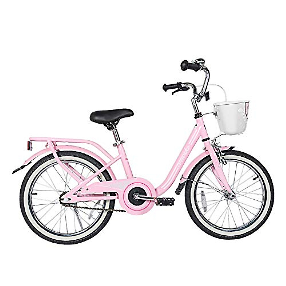 COEWSKE Kid's Bike Steel Frame Children Bicycle 18 Inch with Training Wheel (Pink, 18 Inch)