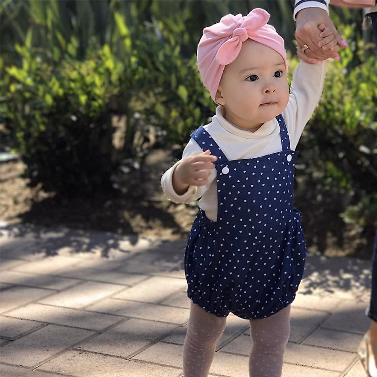 Solalux Turbans for Baby Girl Cotton Baby Turban Bow Beanie Infant Hats 0-3 Years