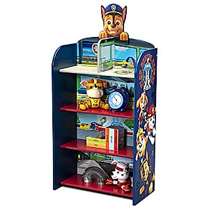 Delta Children Wooden Playhouse 4-Shelf Bookcase for Kids, PAW Patrol