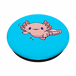 Kawaii Axolotl Gifts Kawaii Axolotl Art Graphic Cute Axolotl PopSockets Grip and Stand for Phones and Tablets