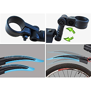Free-fly Adjustable Road Mountain Bike Bicycle Cycling Tire Front/Rear Mud Guards Mudguard Fenders Set (Blue)