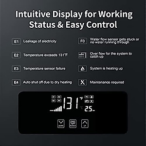 Tankless Water Heater Electric, SIVUATEK Instant Water Heater on Demand Smart Electric Hot Water Heater Tankless 18kW 240V, Self-Modulation Hot Water Heater Point of Use V7B-180B