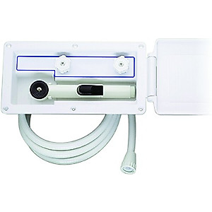 Attwood 4131-4 Aft-Deck Hot and Cold Freshwater Exterior Boat Shower Box Kit