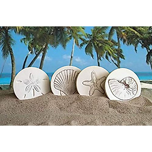 Mixed Shells Absorbent Drink Coaster set - Handmade by McCarter Coasters - 4.38 inch (4pc)