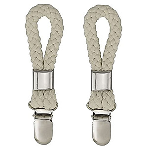 XGNG 4PCS Tea Towel Clips Cloth Hanger Holder Brackets Braided Cotton Loop Woven Cotton Loop Towel Clip