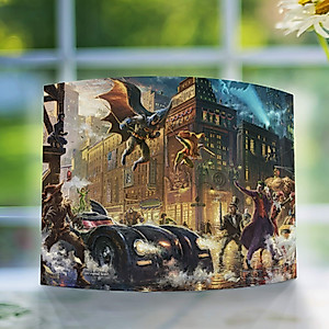 Trend Setters DC Comics – Batman – The Dark Knight Saves Gotham City – Thomas Kinkade Studios – Curved Acrylic Print – Free Standing Light Catching Photo Décor – For Gifting and Collecting Ltd.