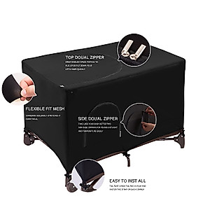 Armsense Crib Tent Cover, Canopy for Pack N’ Play, Baby Sleep Better Breathable Travel Playard Canopy Netting and Cover Shade (Black)