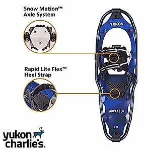 Yukon Charlie's Advanced Snowshoe Kit, 10-inch x 36-inch, Includes Snowshoes, Trekking Poles and Travel Bag
