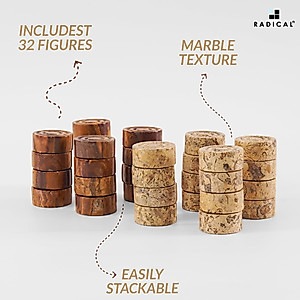 Radicaln Marble Checker Figures 1.25'' Inches Red and Coral Handmade Checkers Board Game in Sports & Outdoors Draughts Checkers Pieces for Outdoor Games