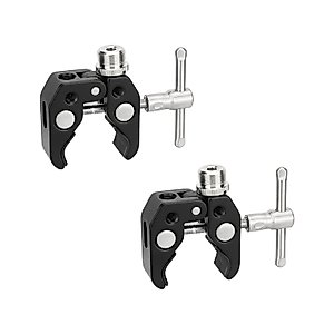CAMVATE Super Crab Clamp with 5/8"-27 Thread Adapter for Microphones (2-Pack) - 3124