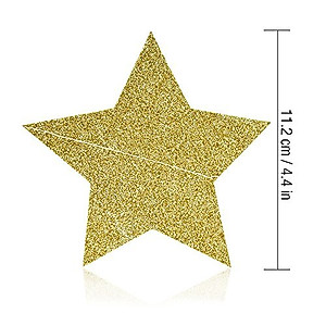 Skoye 2-Pack,Gold Star Garland, Golden Christmas Galaxy Banner, Twinkle Twinkle Little Star Garland Christmas Garland, Christmas Decor, Gold Baby Shower (4 inch in Diameter,13 Feet)