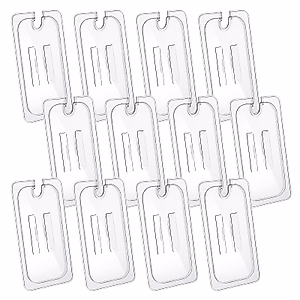 Voittozege 12 Pcs Food Pan Lids 1/3 Size Polycarbonate Notched Cover Clear Food Pan Cover with Handle Restaurant Commercial Hotel Pan Lid for Restaurant Commercial Food Container Storage
