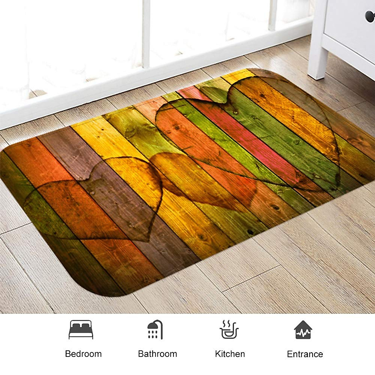 Non-Slip Floor Mat Home Doormat Carpet Kitchen Living Room Bedroom Rug Decor for Home(50 * 80CM)