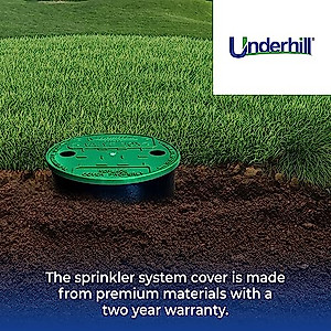Underhill Sprinkler Valve Round Box Lid, VersaLid 6” to 7” Universal Cover for Automatic Irrigation System, Lawn, Yard, Outside, Green, VL-6
