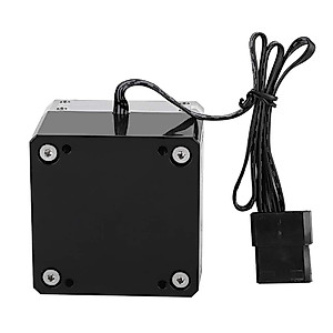 Mute Water Pump,PC Water Cooling Integrated Water Pump Support PWM Intelligent Control Speed,Universal G1/4 Threaded Pipe Connection,D Port + 4 Pin Interface