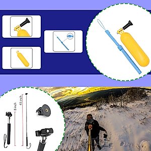 44 in 1 Action Camera Accessory Combo Kit -Compatible with Insta360 One X3,X2，One R, X，for Gopro Here 10,11