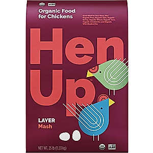 Hen Up Organic | Layer Mash - Non-GMO Chicken Food | 25 Pound (25 lb.) Bag