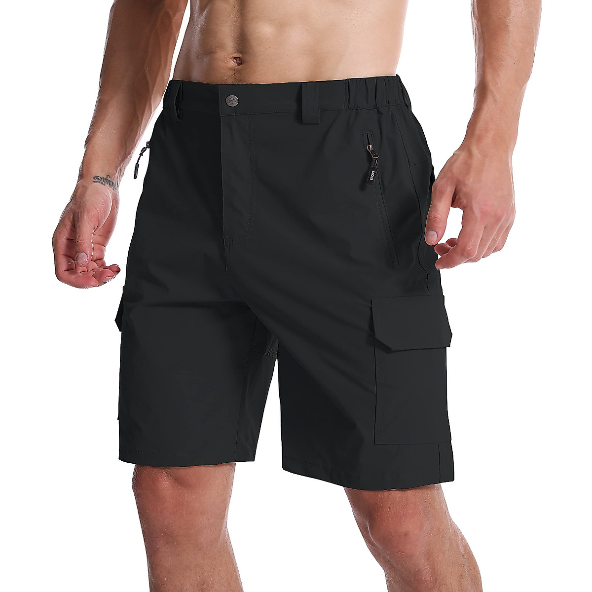 GuYongZ Men's Hiking Cargo Shorts Golf Work Casual Jogging Pants Quick Dry Outdoor with Multi Pocket Fishing Shorts for Men