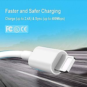 [Apple MFi Certified] iPhone Charger, Veetone 2 Pack 6FT Lightning to USB Fast Charging Data Sync Transfer Cord & Dual Port USB Wall Charger Plug Compatible with iPhone 12/12 Pro/11/XS/XR/X 8 7 6/iPad
