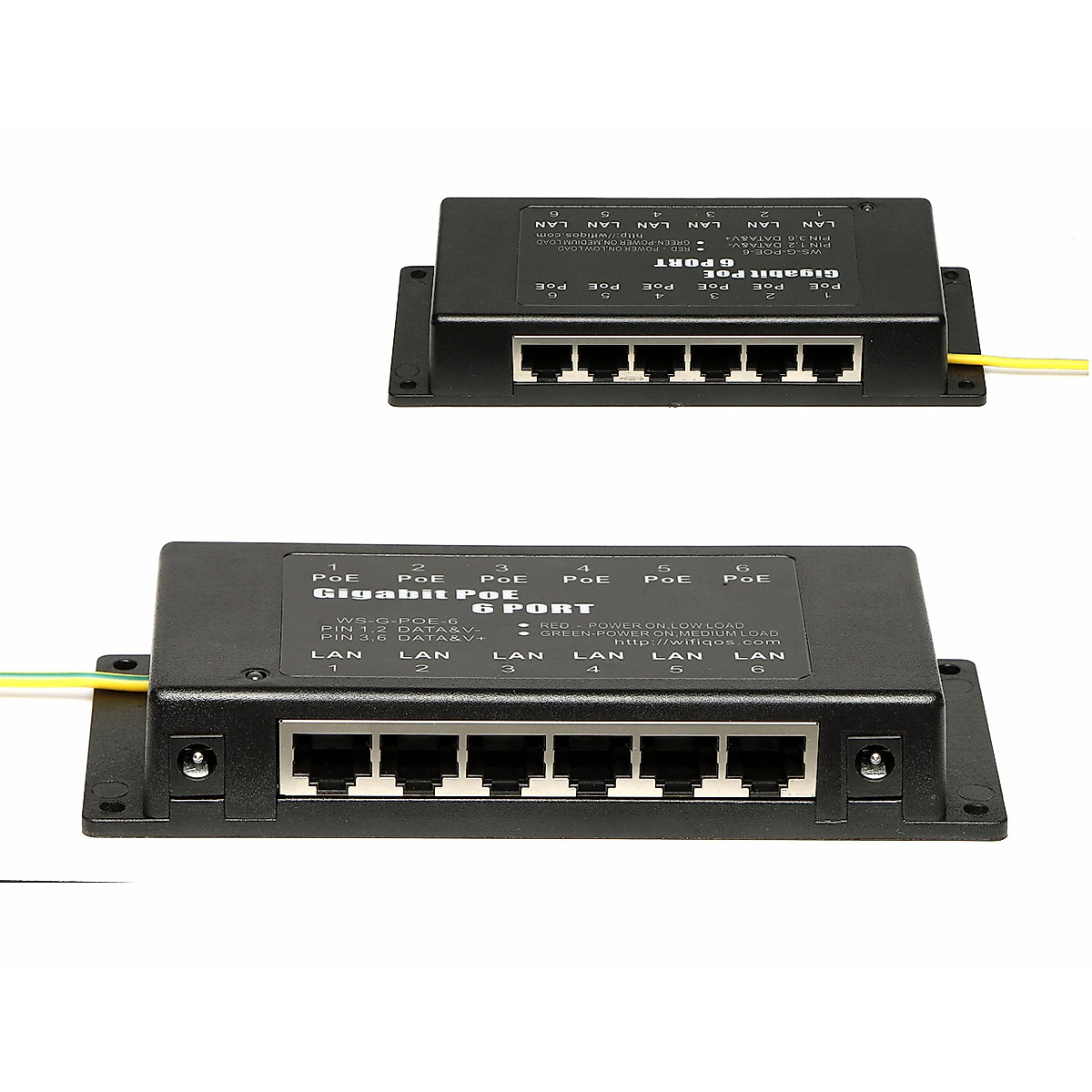 PoE Texas GPOE-6AB | 6-Port Gigabit Poe Injector for 802.3af or 24 Volt Passive Devices | Power Supplies Available Seperately