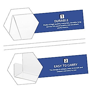 VILLFUL 1pc Acrylic Bookend Foldable Bookshelf Metal Brackets Adjustable Bookends Heavy Duty Book Ends Clear Magazine Holder Desk Book Stand Bookstore Tabletop Bookend Acrylic Book Support