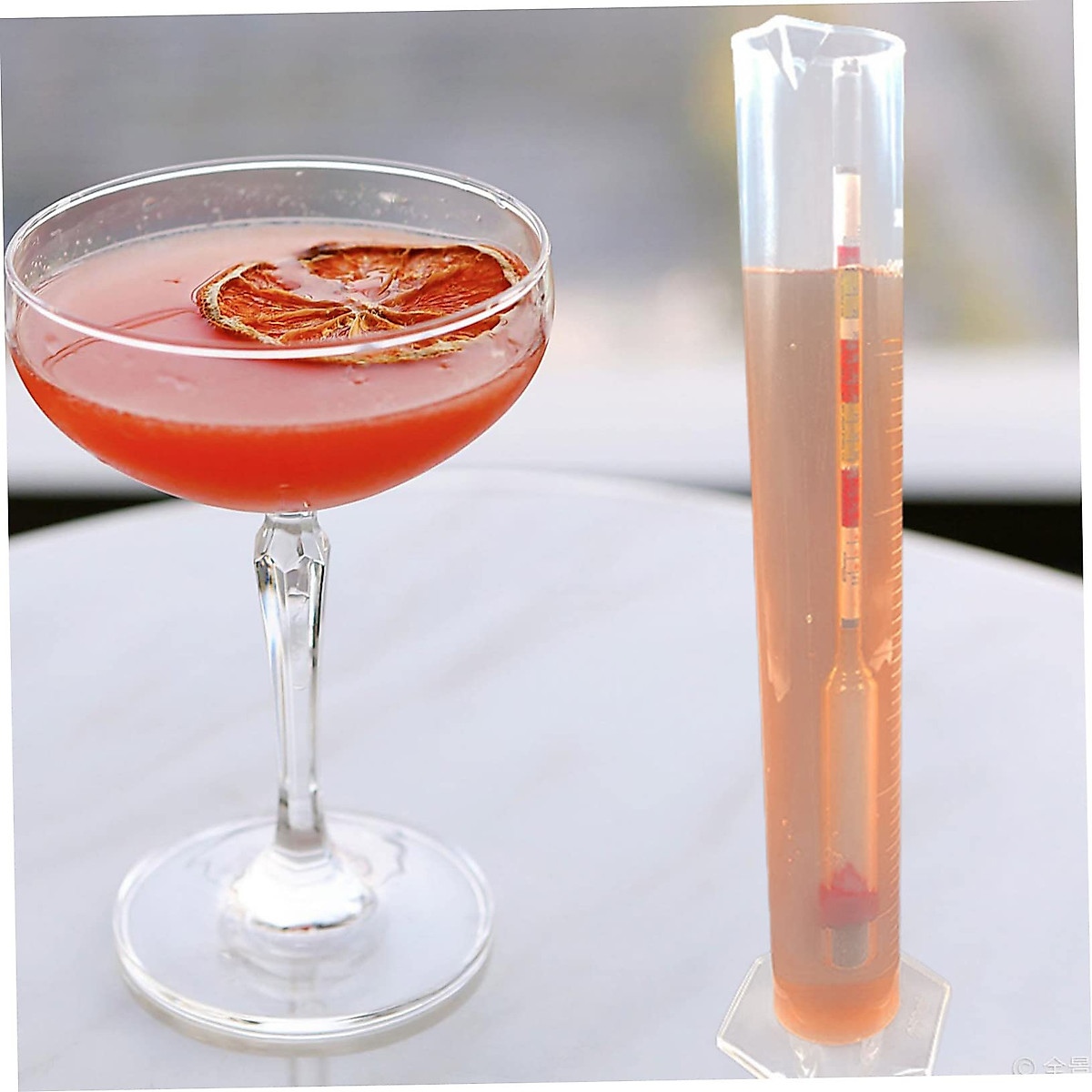 Unomor 1 Set American Attenuation Meter Manual Alcohol Hydrometer Triple Scale Specific Tester Hydrometer for Maple Syrup Making Beer Hydrometer Alcoholometer Meter for Wine Glass