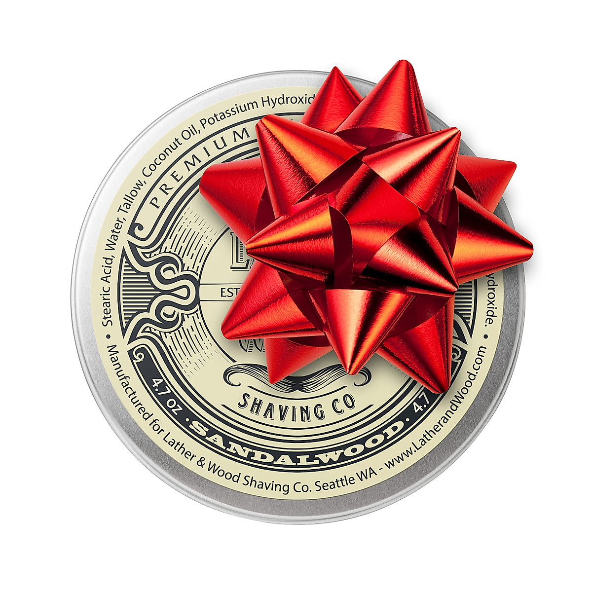 ather & Wood Shaving Soap - Sandalwood - Simply The Best Luxury Shaving Cream - Tallow - Dense Lather with Fantastic Scent for The Worlds Best Wet Shaving Routine. 4.6 oz (Sandalwood)