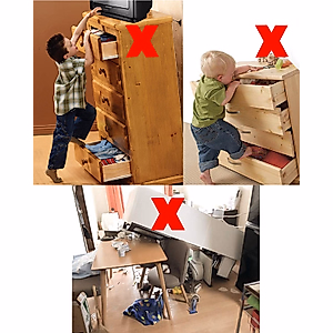 Furniture Anchors to Wall for Baby Proofing Anti Tip Wall Anchors 6 Pack Heavy Duty Dresser Safety Bracket Mount Strap Cabinet