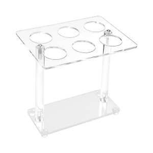 NUEAYMS Acrylic Clear Single Layer Square 6 Holes Cone Holder for Weddings Baby Showers Birthday Party Anniversaries Holiday