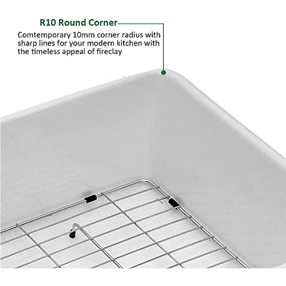 33 White Farmhouse Sink - Sarlai 33 Inch Kitchen Sink Apron Front Ceramic Porcelain Vitreous Fireclay Single Bowl Farmer Sink Basin