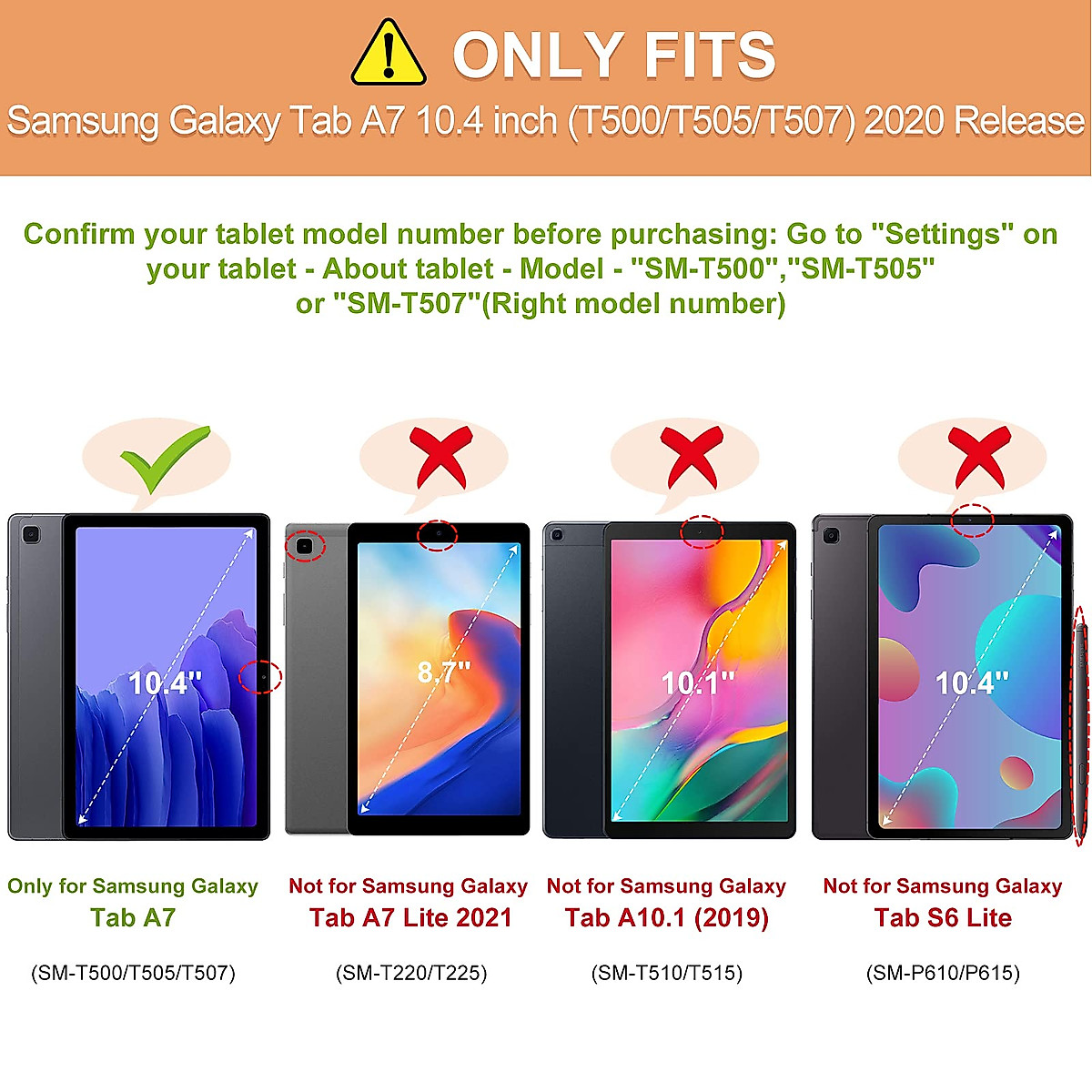 INFILAND Galaxy Tab A7 Backlit Keyboard Case, Multi-Angle 7 Colors Backlight Detachable Wireless Keyboard Case Cover Compatible with Samsung Galaxy Tab A7 10.4 SM-T500/T505/T507 2020 Tablet, Black