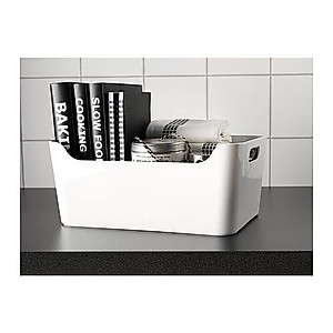 Ikea Variera Convenient Kitchen Open Storage Box, High Gloss White (1, 13 1/4 x 9 1/2 x 5 3/4 Inches)
